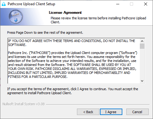 Installation Guide - Pathcore Upload Client